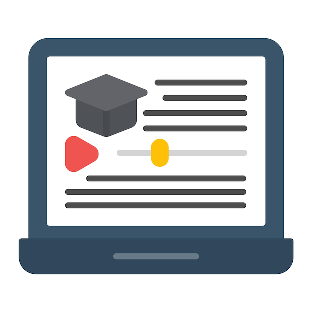 Premium Vector | Course flat illustration Premium Vector | Course flat illustration