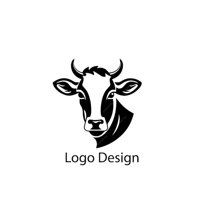 Premium Vector Cow Head Vector Logo Design