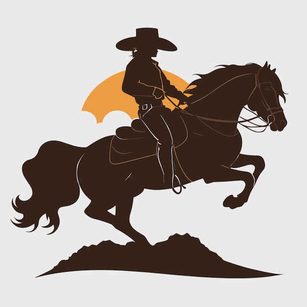 Premium Vector | Cowboy riding horse cartoon vector Premium Vector | Cowboy riding horse cartoon vector