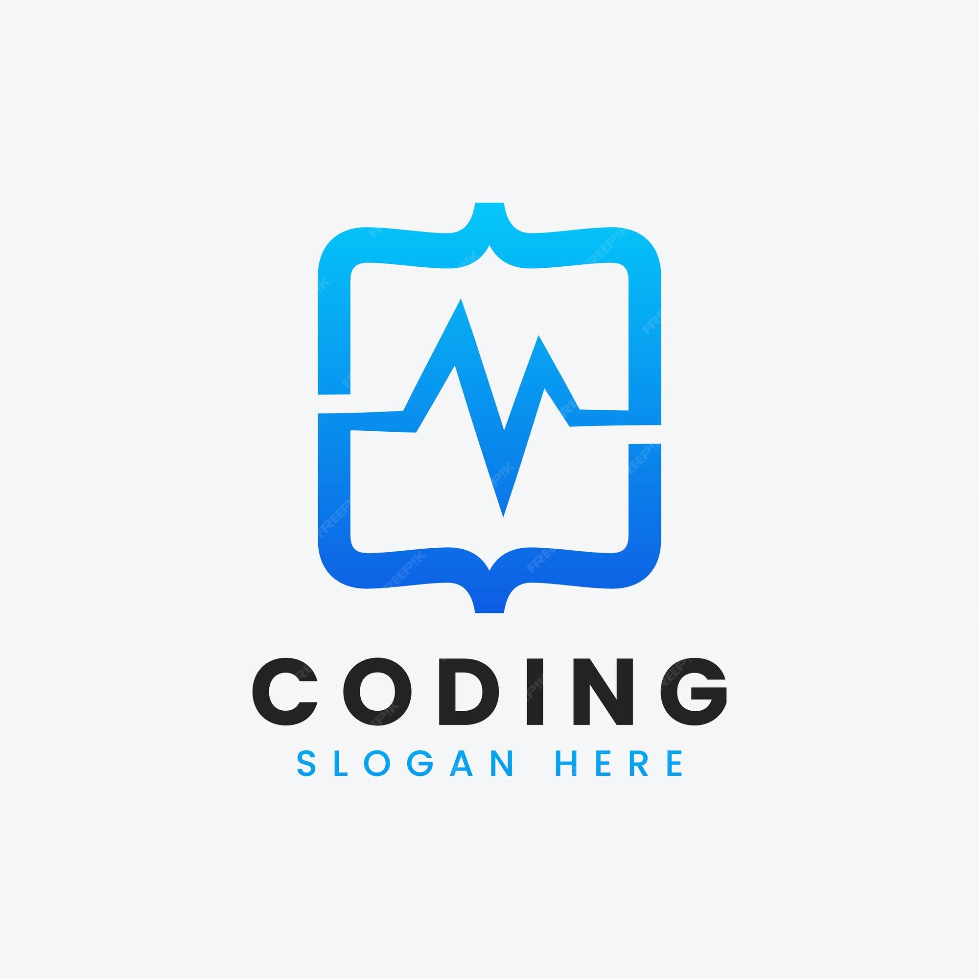 Premium Vector | Creative abstract modern programming coding logo ...