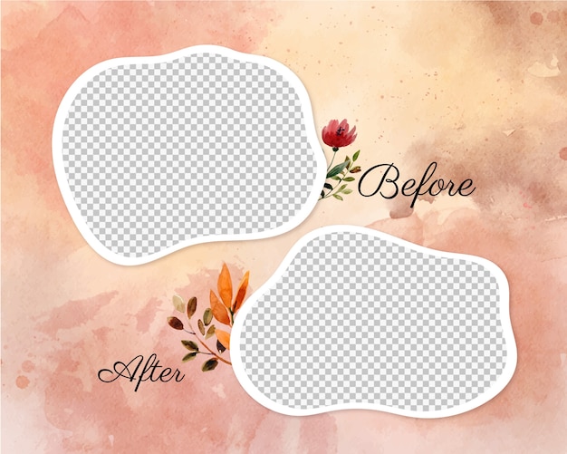 Premium Vector | Creative before and after background template Premium Vector | Creative before and after background template