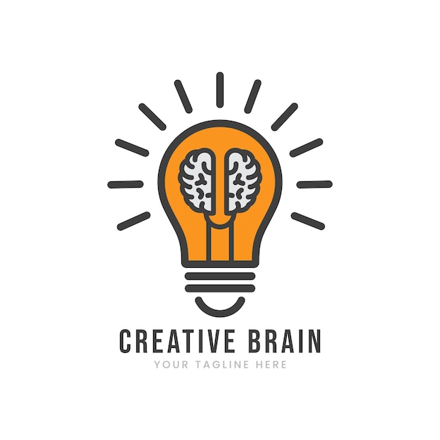 Premium Vector | Creative brain in line icon creative idea light bulb ... Premium Vector | Creative brain in line icon creative idea light bulb ...