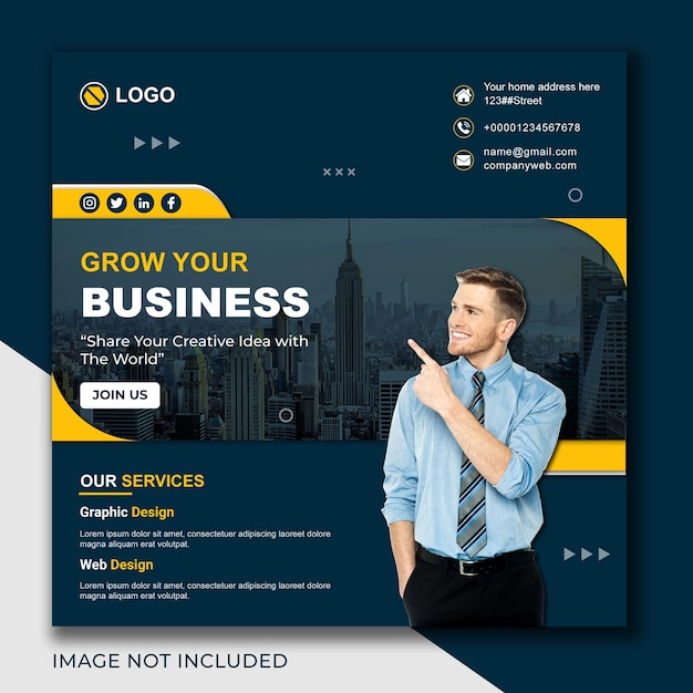 Premium Vector | Creative business social media poster design Premium Vector | Creative business social media poster design