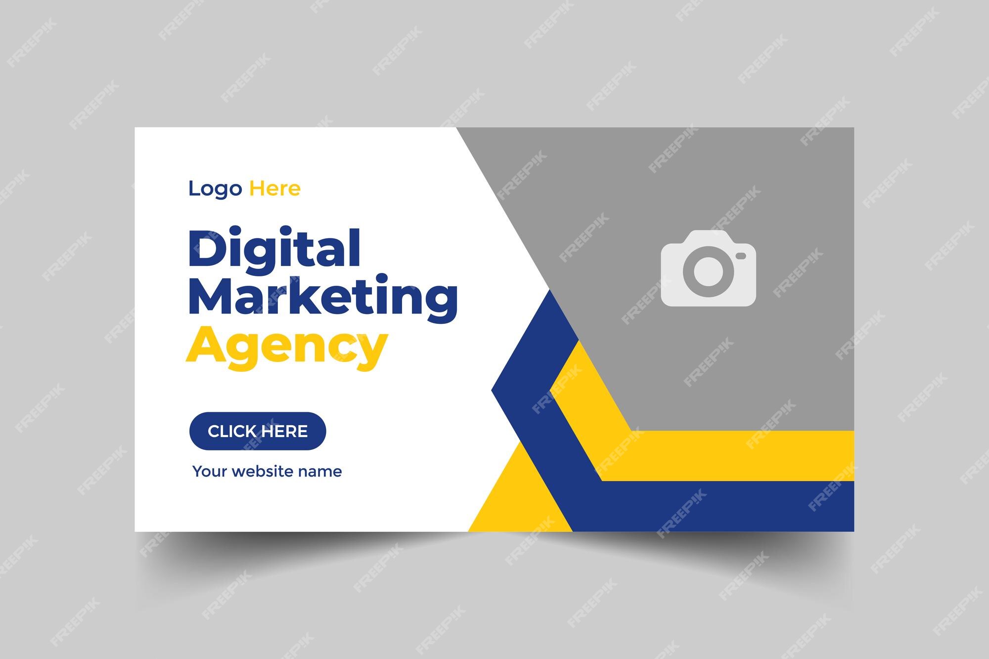 Premium Vector Creative Business Youtube Thumbnail Design Template