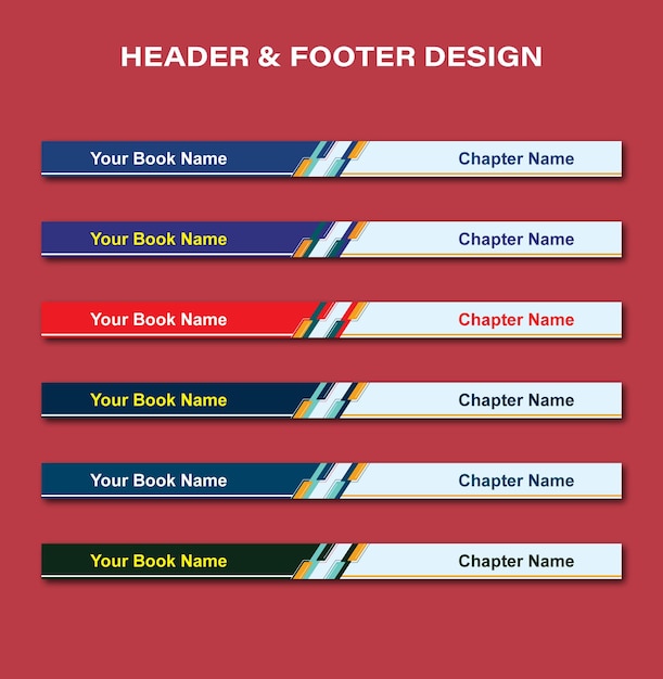 Premium Vector | Creative header and footer design set Premium Vector | Creative header and footer design set
