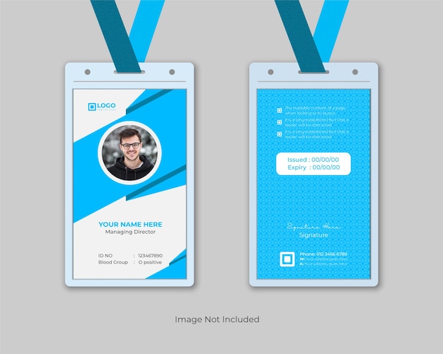 Premium Vector Creative Id Card Template Or Office Employee Id Card