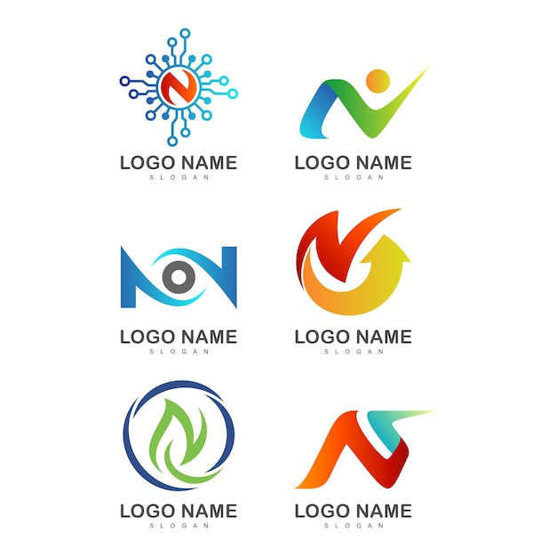 Premium Vector | Creative initial letter n logo templates Premium Vector | Creative initial letter n logo templates