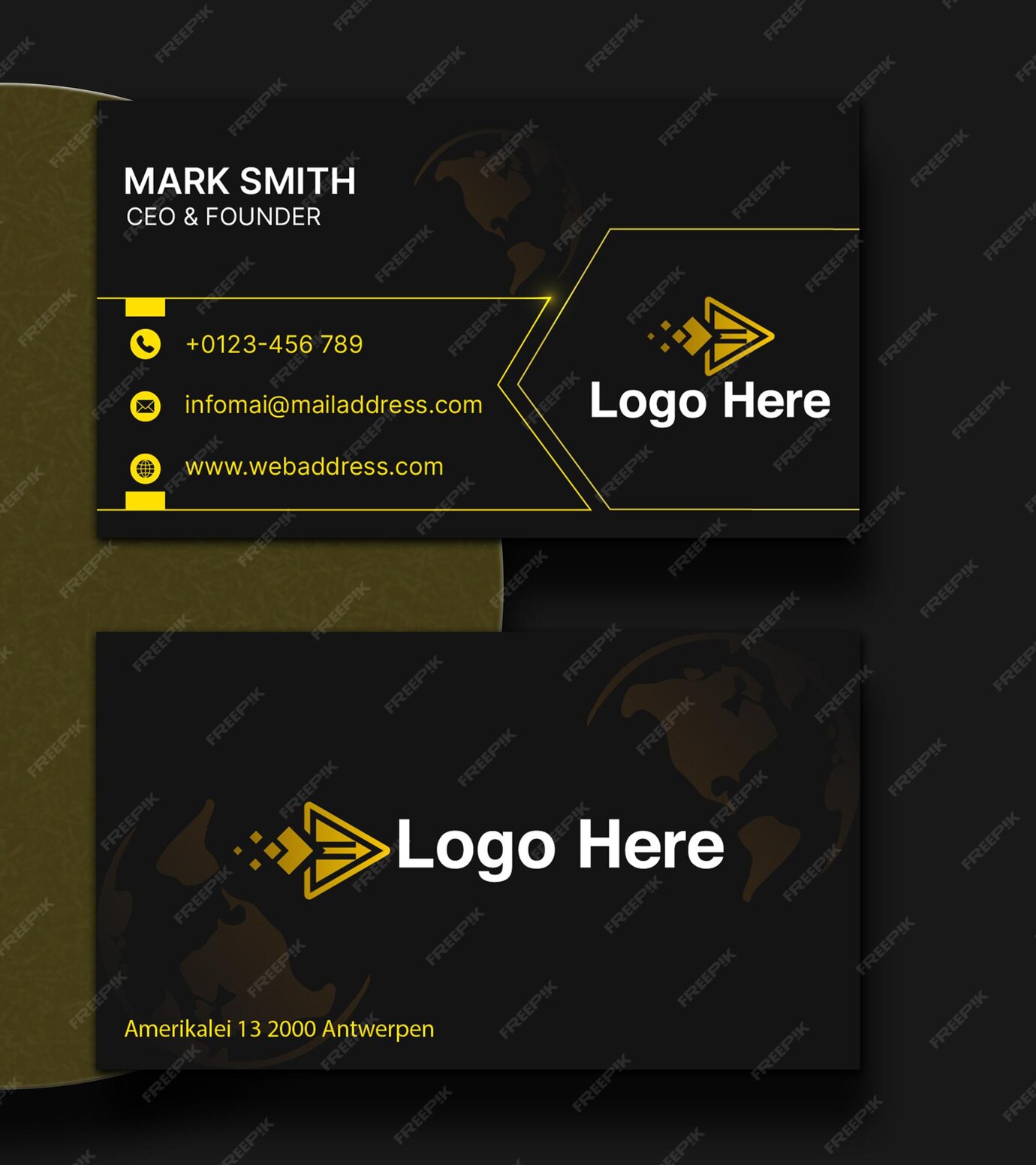 Premium Vector Creative And Modern Business Card Design Template