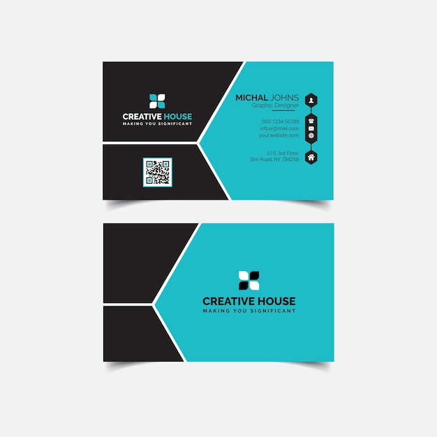 Premium Vector | Creative modern corporate business card design free vector Premium Vector | Creative modern corporate business card design free vector