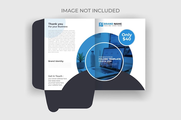 Premium Vector | Creative presentation folder design template premium ... Premium Vector | Creative presentation folder design template premium ...