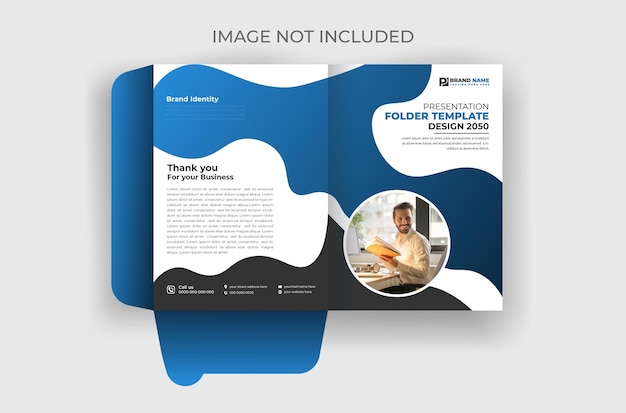 Premium Vector | Creative presentation folder design template premium ... Premium Vector | Creative presentation folder design template premium ...