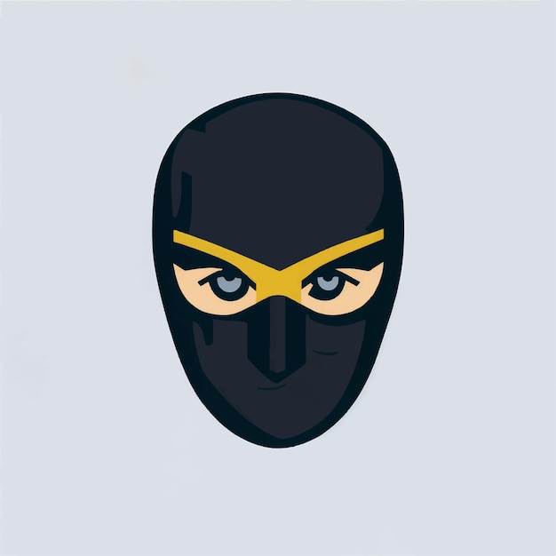 Premium Vector Criminal Masked Thief Man Face Robber Icon Bandit