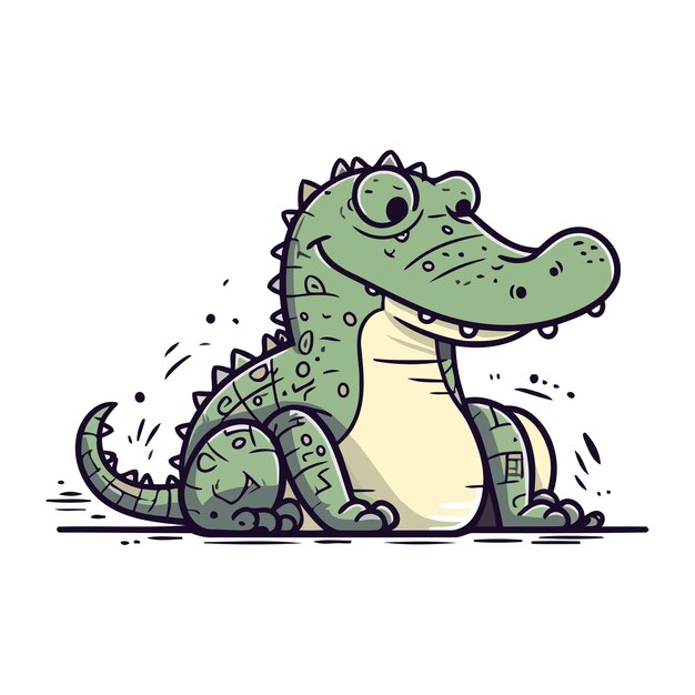 Premium Vector | Crocodile vector illustration cute cartoon crocodile Premium Vector | Crocodile vector illustration cute cartoon crocodile
