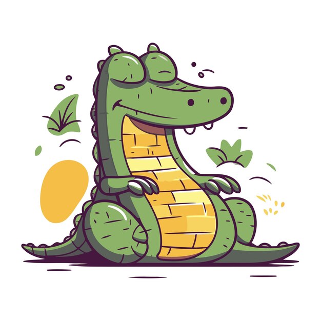 Premium Vector | Crocodile Vector illustration of a cute crocodile Premium Vector | Crocodile Vector illustration of a cute crocodile