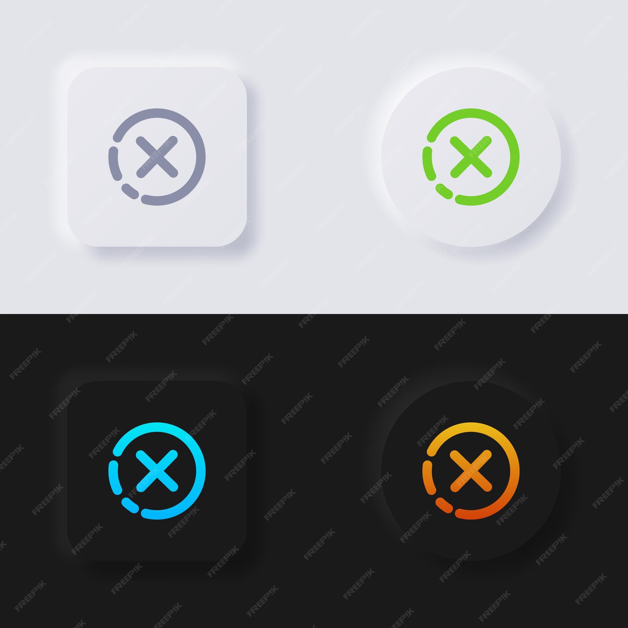 Premium Vector | Cross icon set multicolor neumorphism button soft ui design for web design ...