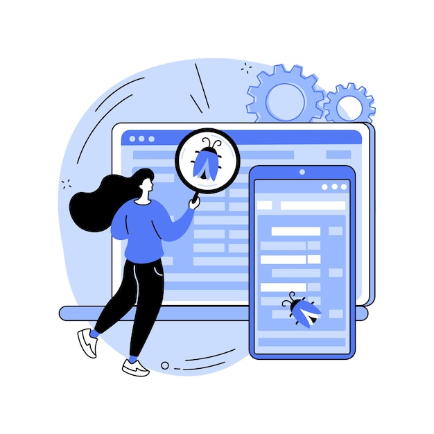 Premium Vector | Crossplatform testing abstract concept vector illustration Premium Vector | Crossplatform testing abstract concept vector illustration