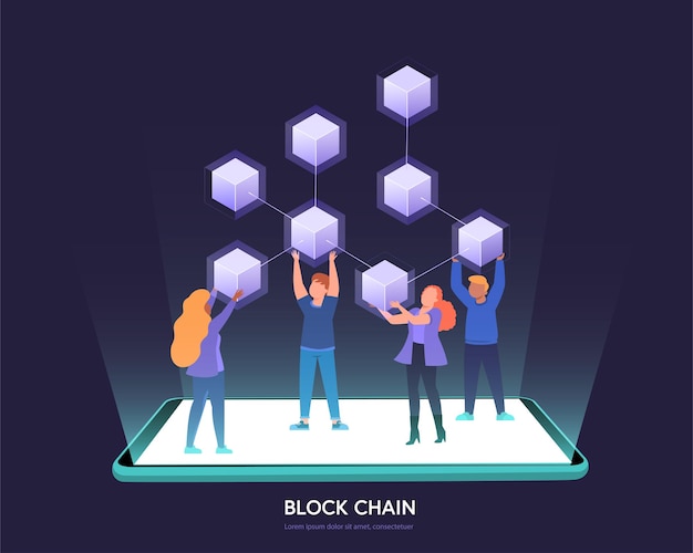 Blockchain Growth Areas Vectors & Illustrations for Free Download