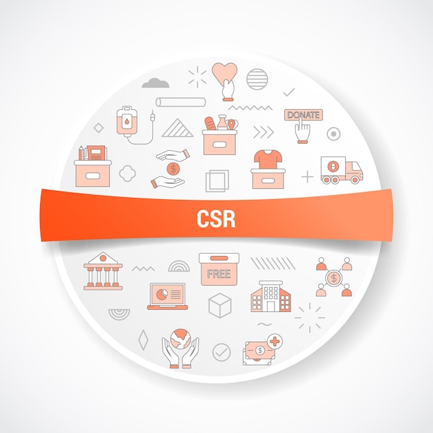 Premium Vector | Csr corporate social responsibility concept with icon ... Premium Vector | Csr corporate social responsibility concept with icon ...