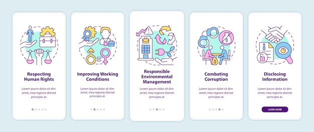 Premium Vector Csr Issues Onboarding Mobile App Page Screen