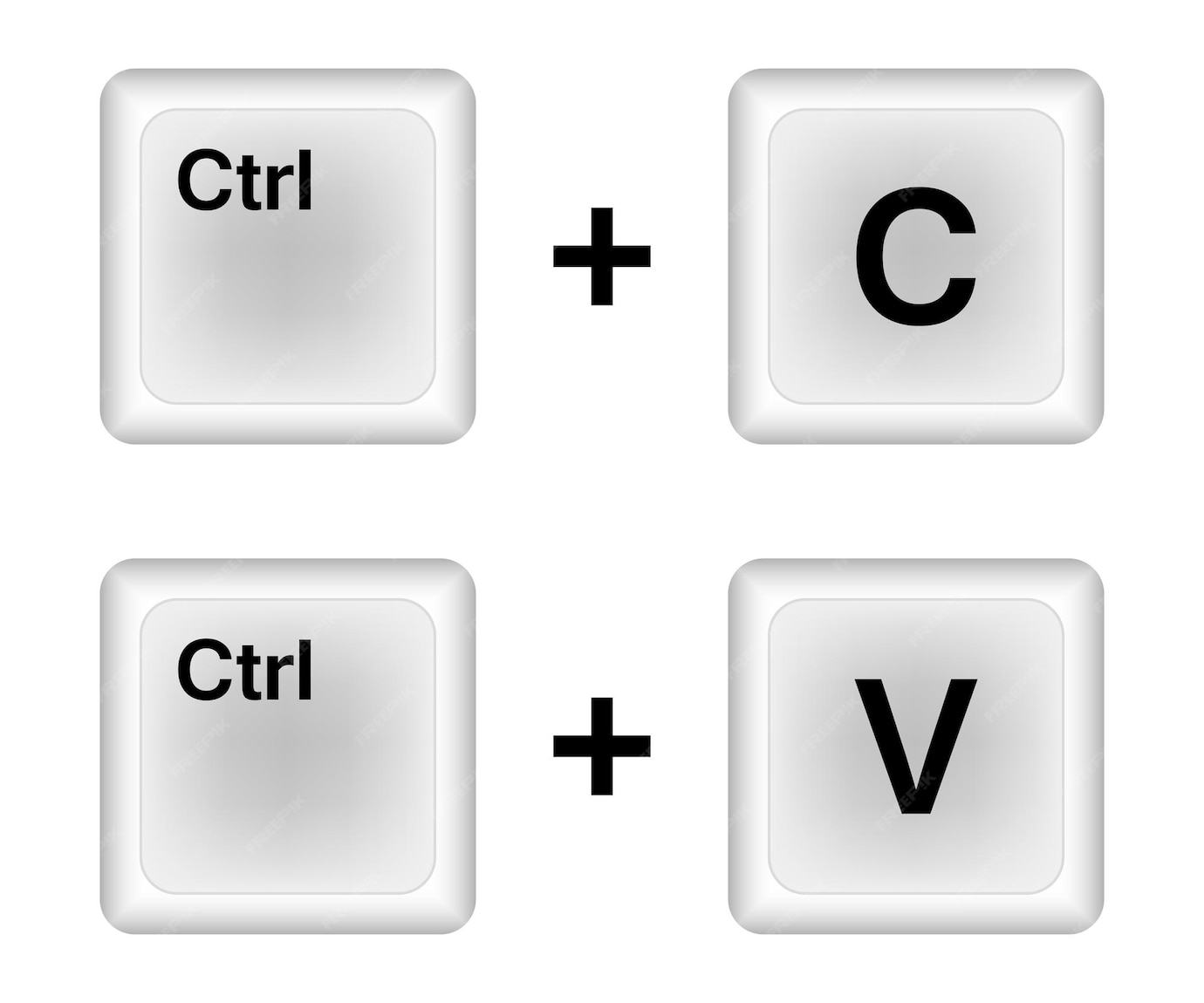 Premium Vector | Ctrl C Ctrl V keys on the keyboard copy and paste the key combination Insert a ...