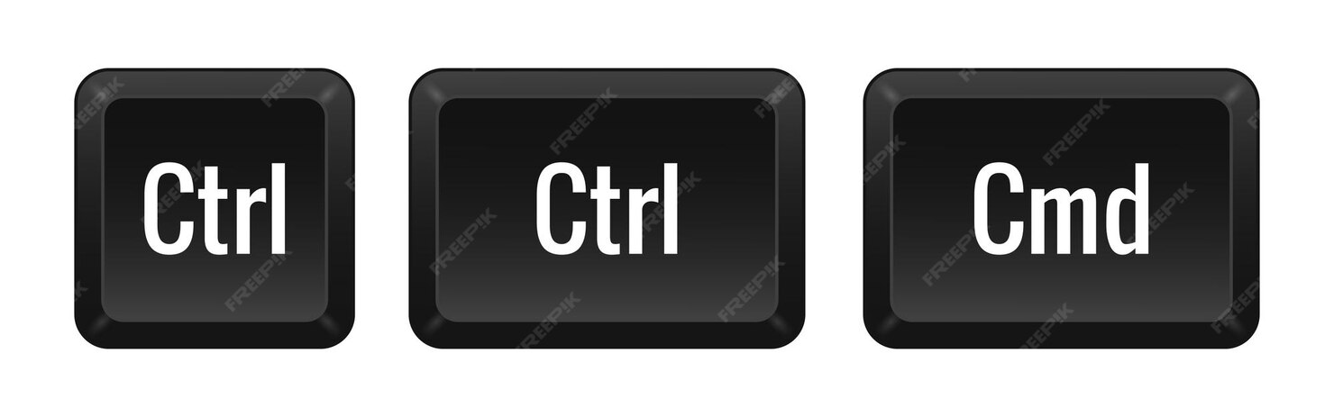 Premium Vector Ctrl Cmd Command Key Combination Keyboard Control Computer Shortcut Laptop 