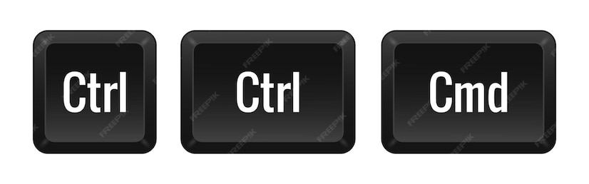 Premium Vector | Ctrl cmd command key combination keyboard control ...