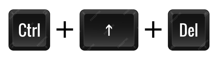 Premium Vector Ctrl Shift Del Key Combination Keyboard Control Computer Shortcut Laptop 