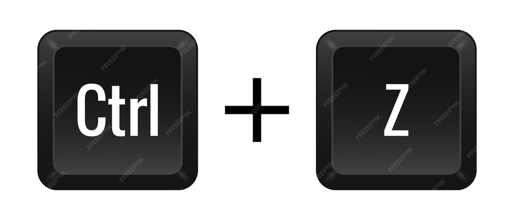 Premium Vector | Ctrl z key combination keyboard control computer ...