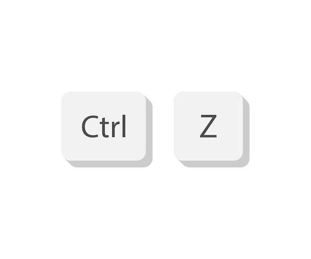 Premium Vector | Ctrl z keyboard keys button on flat style isolated ... Premium Vector | Ctrl z keyboard keys button on flat style isolated ...