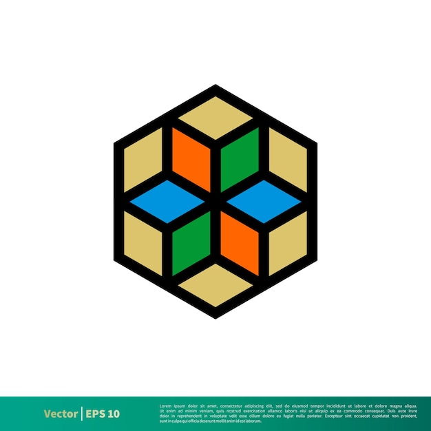 Premium Vector Cube Icon Vector Logo Template Illustration Design Vector Eps 10