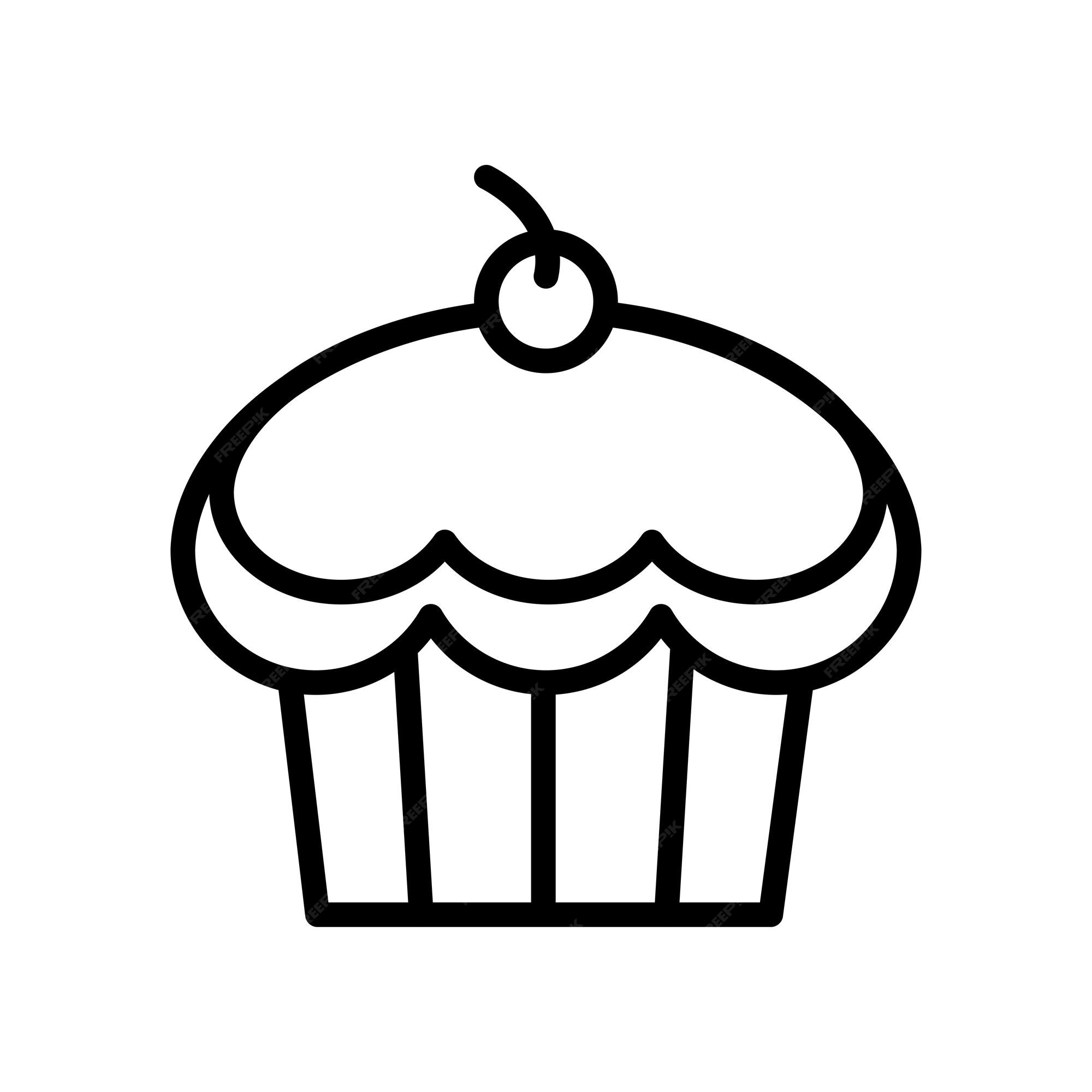 Premium Vector Cupcake Icon Vector Design Template