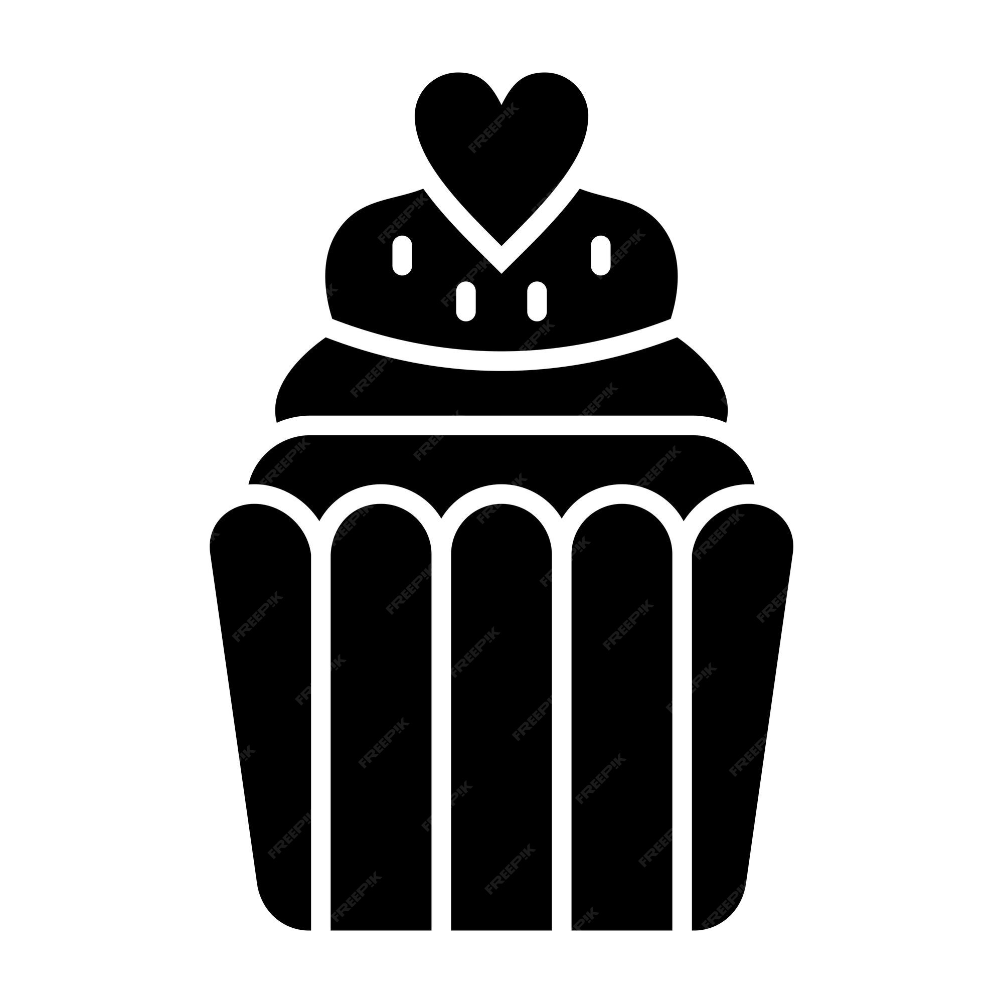 Premium Vector Cupcake Icon