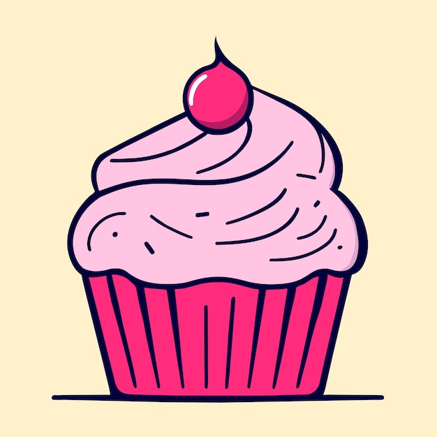 Premium Vector Cupcake Vector Illustration