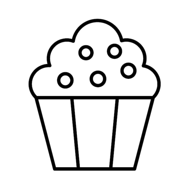 Premium Vector Cupcakes Line Illustration