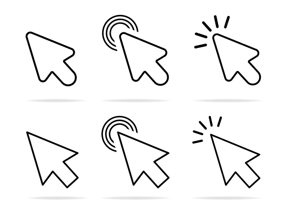 Premium Vector Cursor Pointer Computer Mouse Icon Cursor Click Click