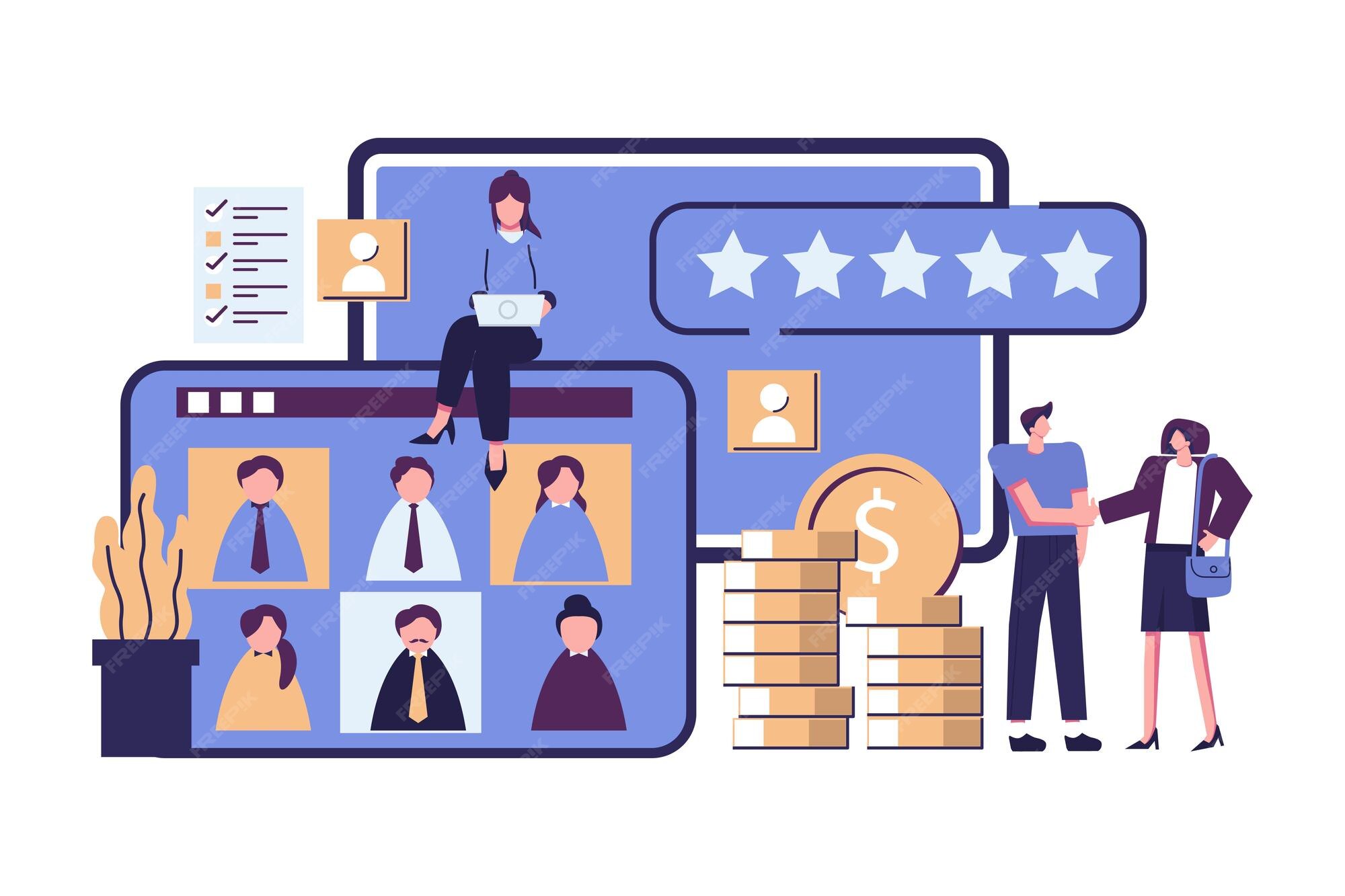 Premium Vector | Customer relationship management flat style ... Premium Vector | Customer relationship management flat style ...