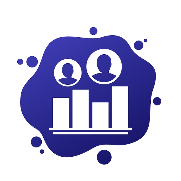 Premium Vector | Customer segmentation vector icon with a graph Premium Vector | Customer segmentation vector icon with a graph