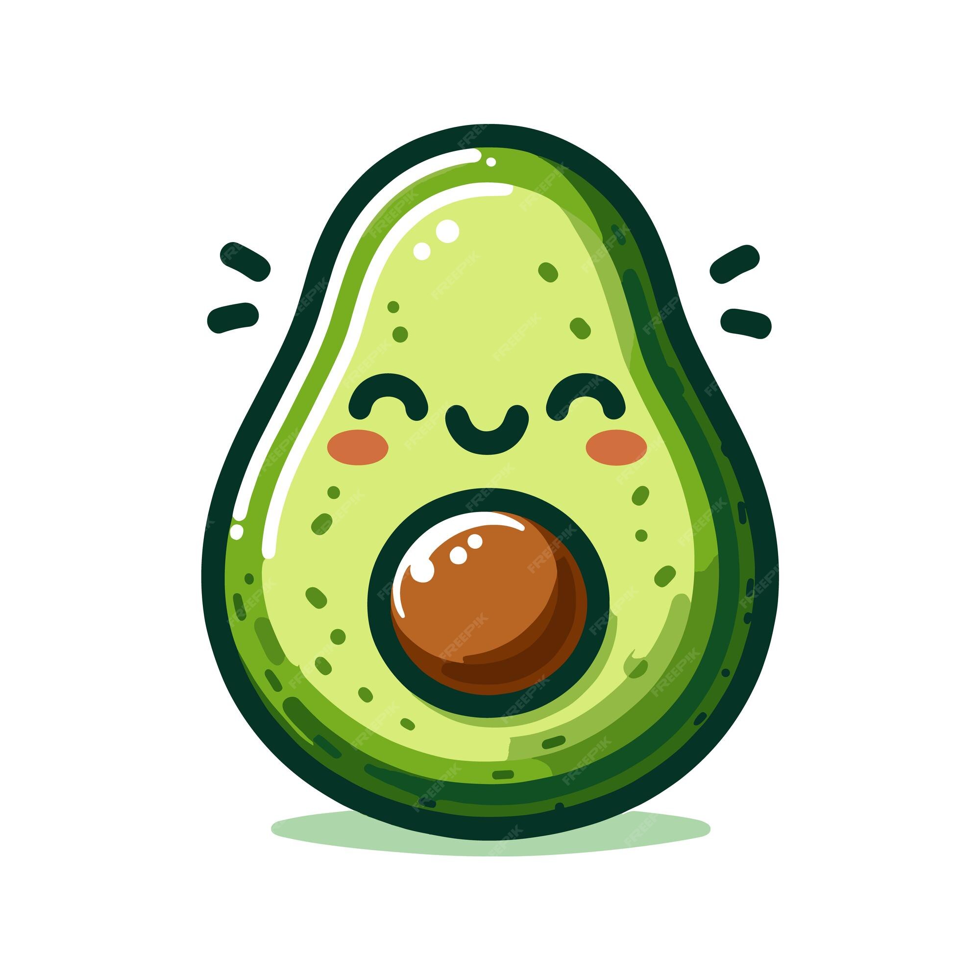 Premium Vector | Cute avocado vector illustration Premium Vector | Cute avocado vector illustration