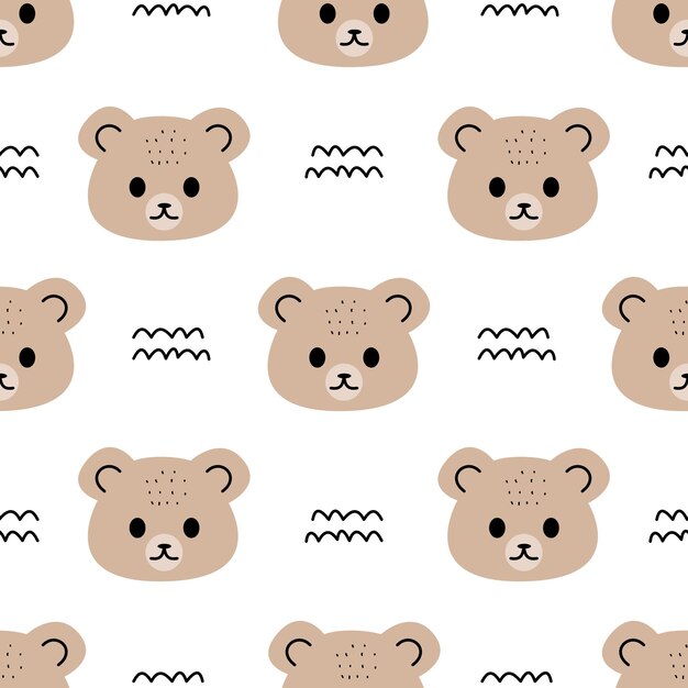 Premium Vector | Cute Bear Seamless Pattern Premium Vector | Cute Bear Seamless Pattern