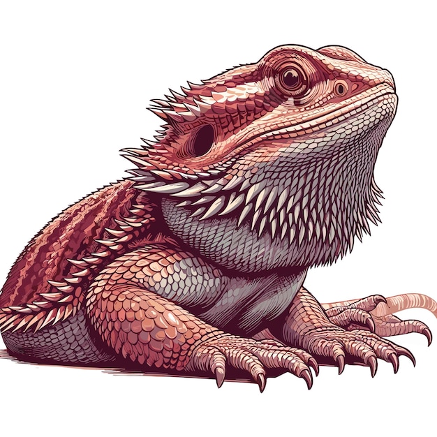 Premium Vector | Cute Bearded Dragon Vector Cartoon illustration Premium Vector | Cute Bearded Dragon Vector Cartoon illustration