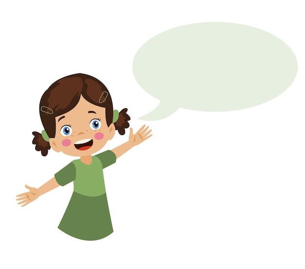 Premium Vector | Cute boy with speech bubble Premium Vector | Cute boy with speech bubble