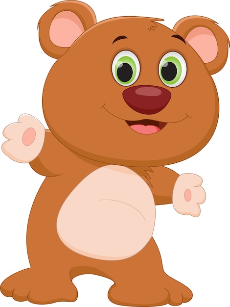 Premium Vector Cute Brown Bear Cartoon