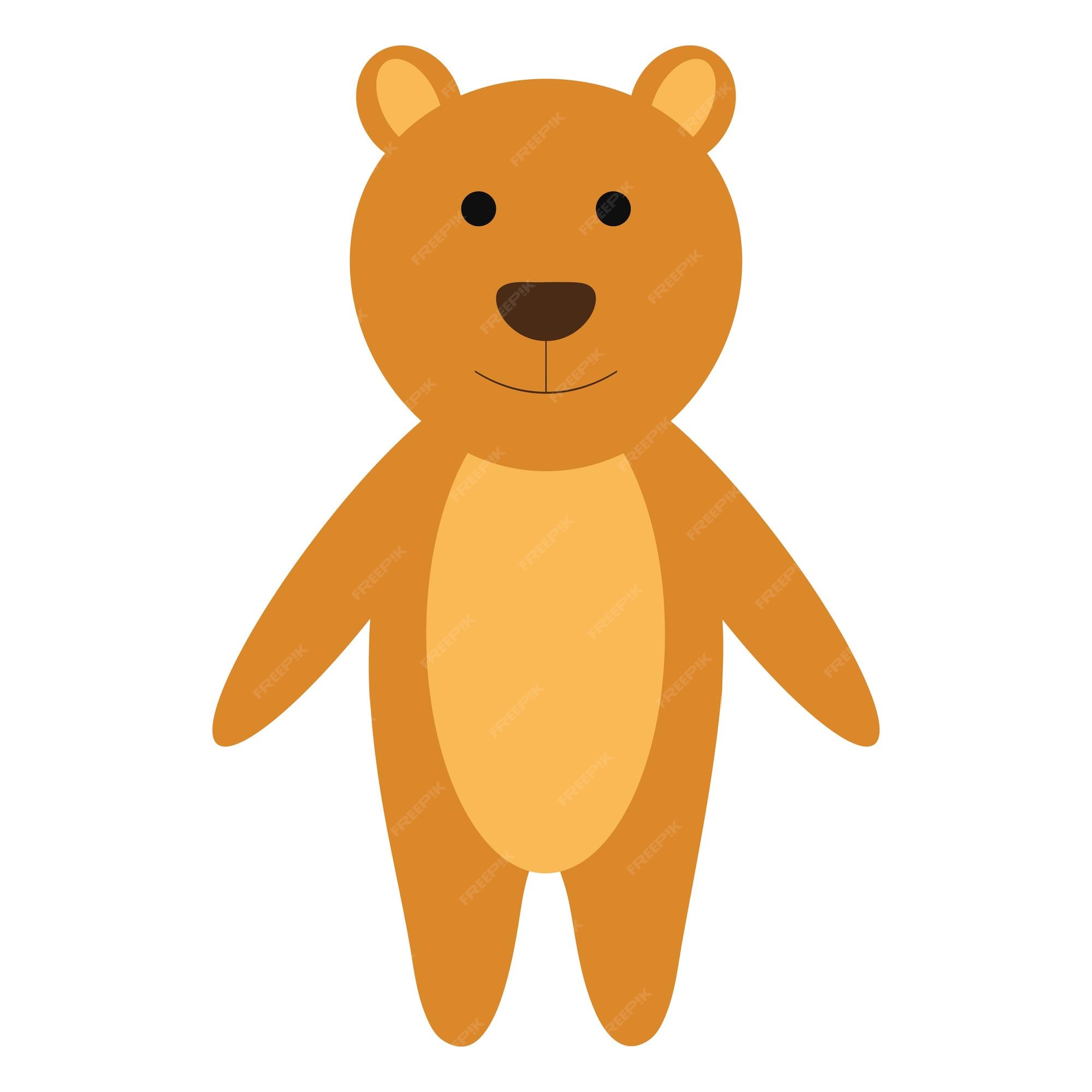 Premium Vector Cute Brown Bear Vector Illustration