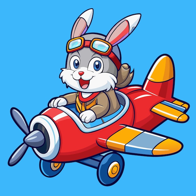Cute Bunny in Airplane Cockpit Cartoon Vector Illustration | Premium AI ... Cute Bunny in Airplane Cockpit Cartoon Vector Illustration | Premium AI ...