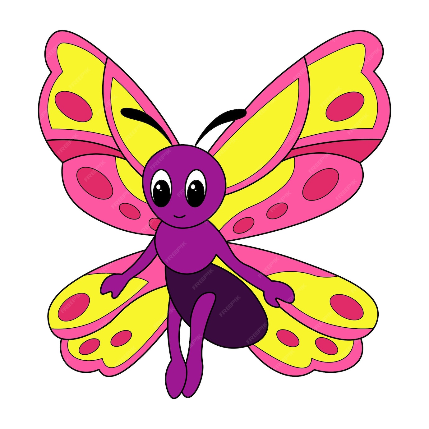 Premium Vector | Cute butterfly cartoon clipart Premium Vector | Cute butterfly cartoon clipart