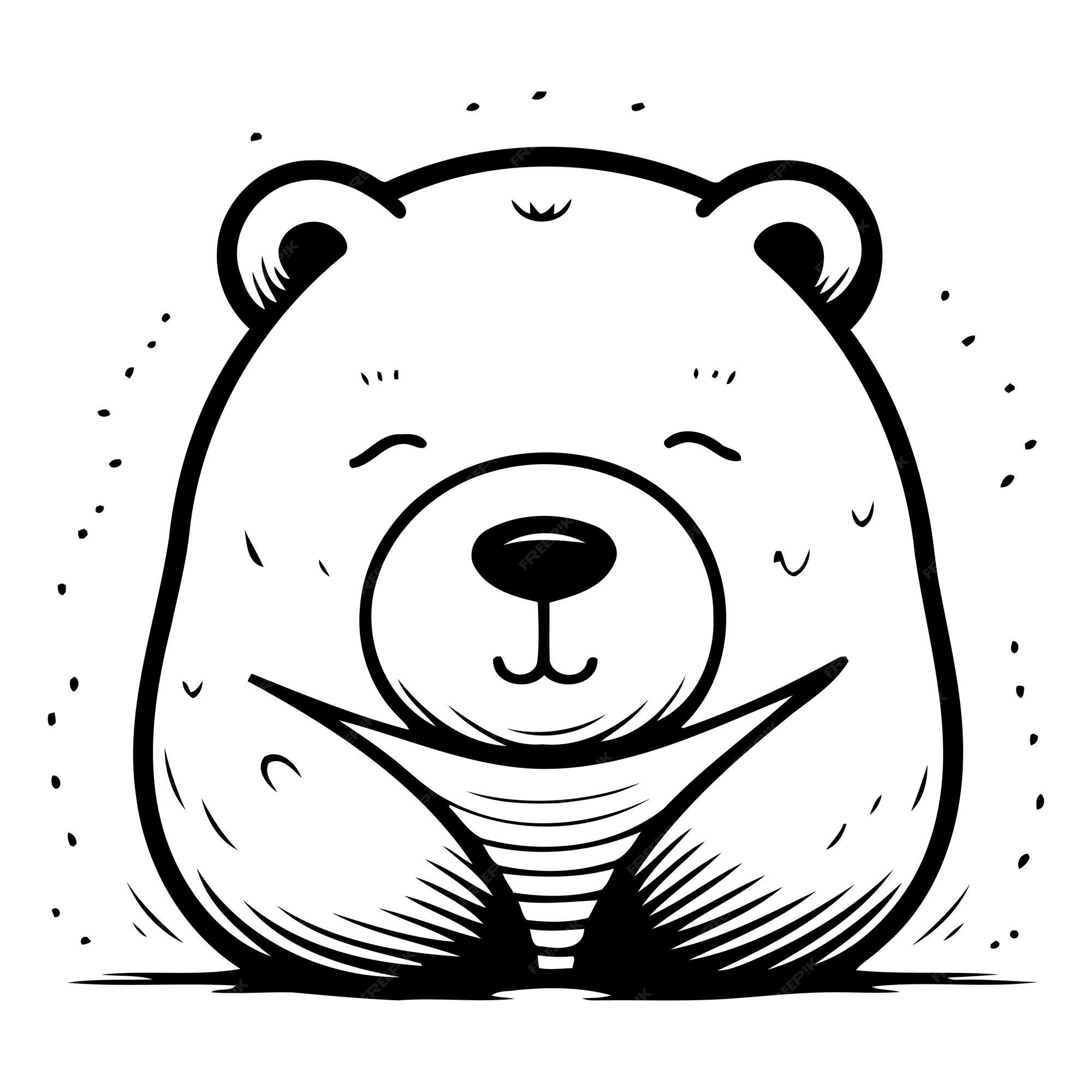 Premium Vector Cute Cartoon Bear Vector Illustration Isolated On A
