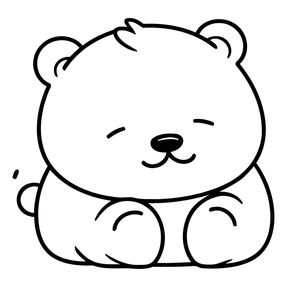 Premium Vector Cute Cartoon Bear Vector Illustration Isolated On A
