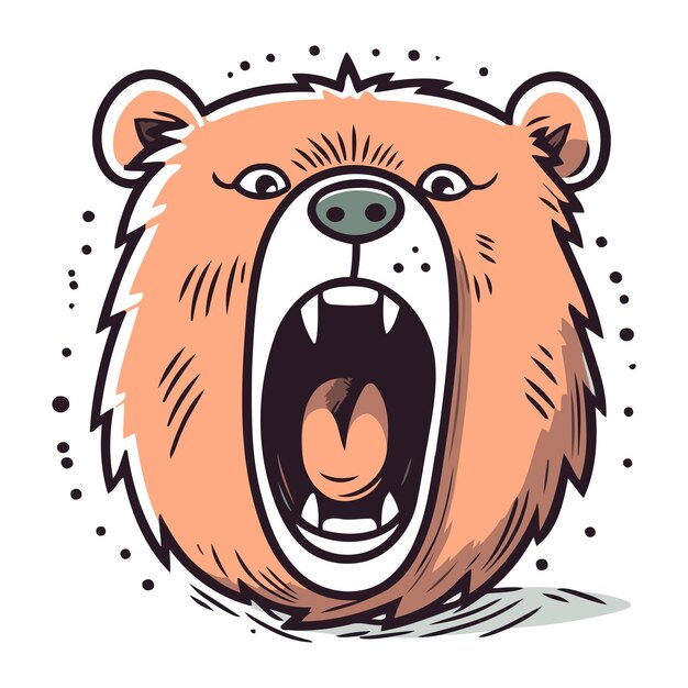 Premium Vector Cute Cartoon Bear Vector Illustration Isolated On A