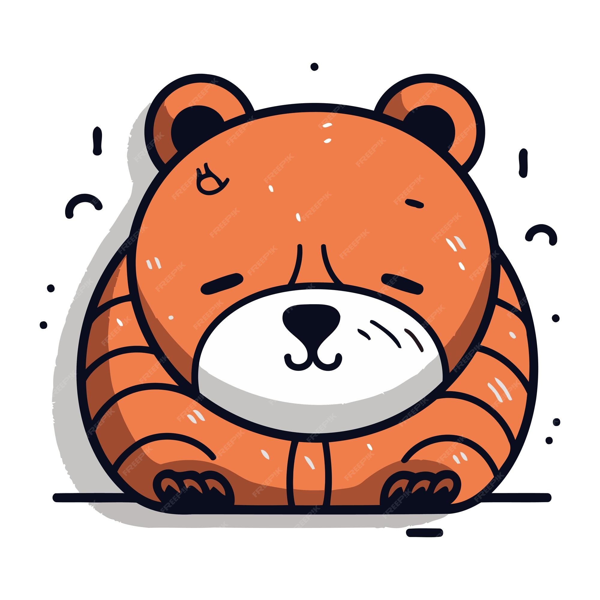 Premium Vector Cute Cartoon Bear Vector Illustration Isolated On