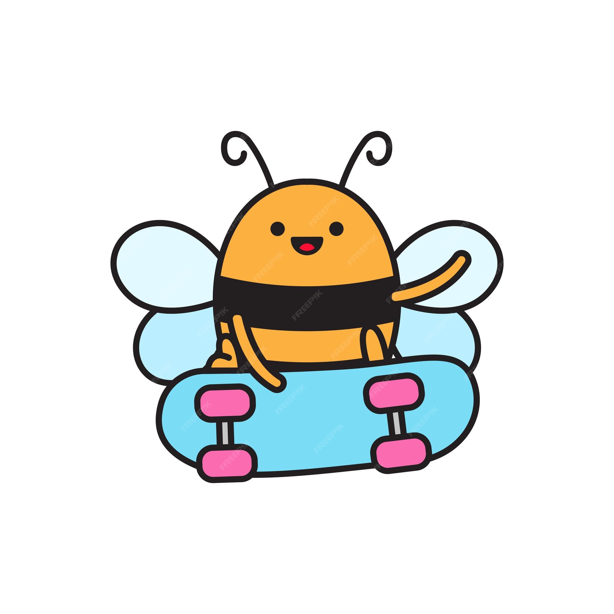 Premium Vector Cute Cartoon Bee Illustration